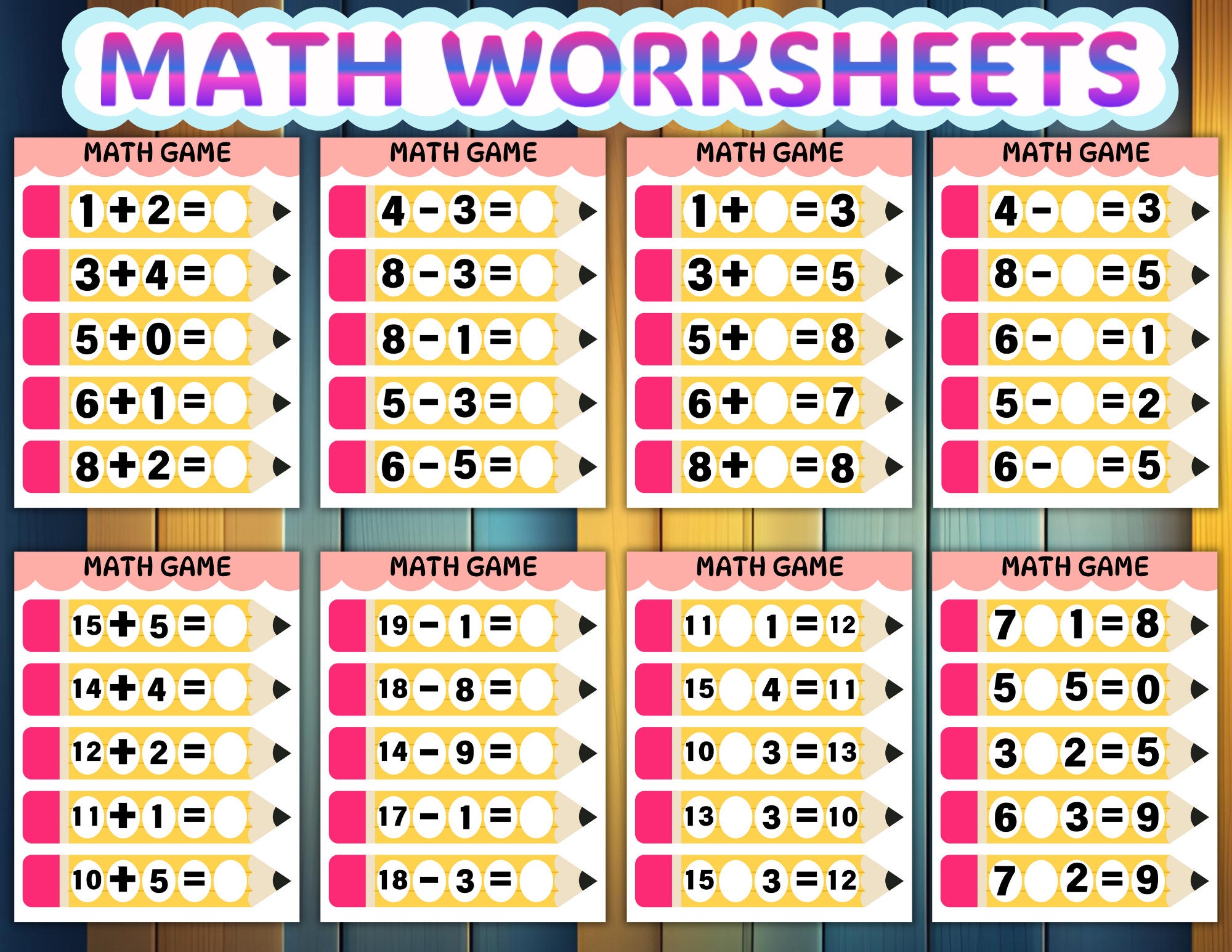 Math Worksheets for Kids,printable Math Worksheets,kindergarten Math ...