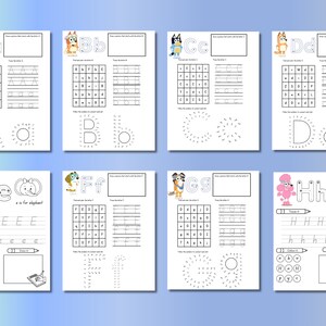 Bluey Busy Book,alphabet Busy Book,bluey Activity Book,bluey Activity ...