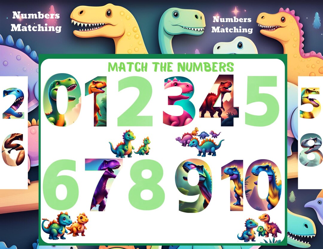 Numbers Matching Activity, Toddler Busy Book Page, Learning Binder, Pre ...