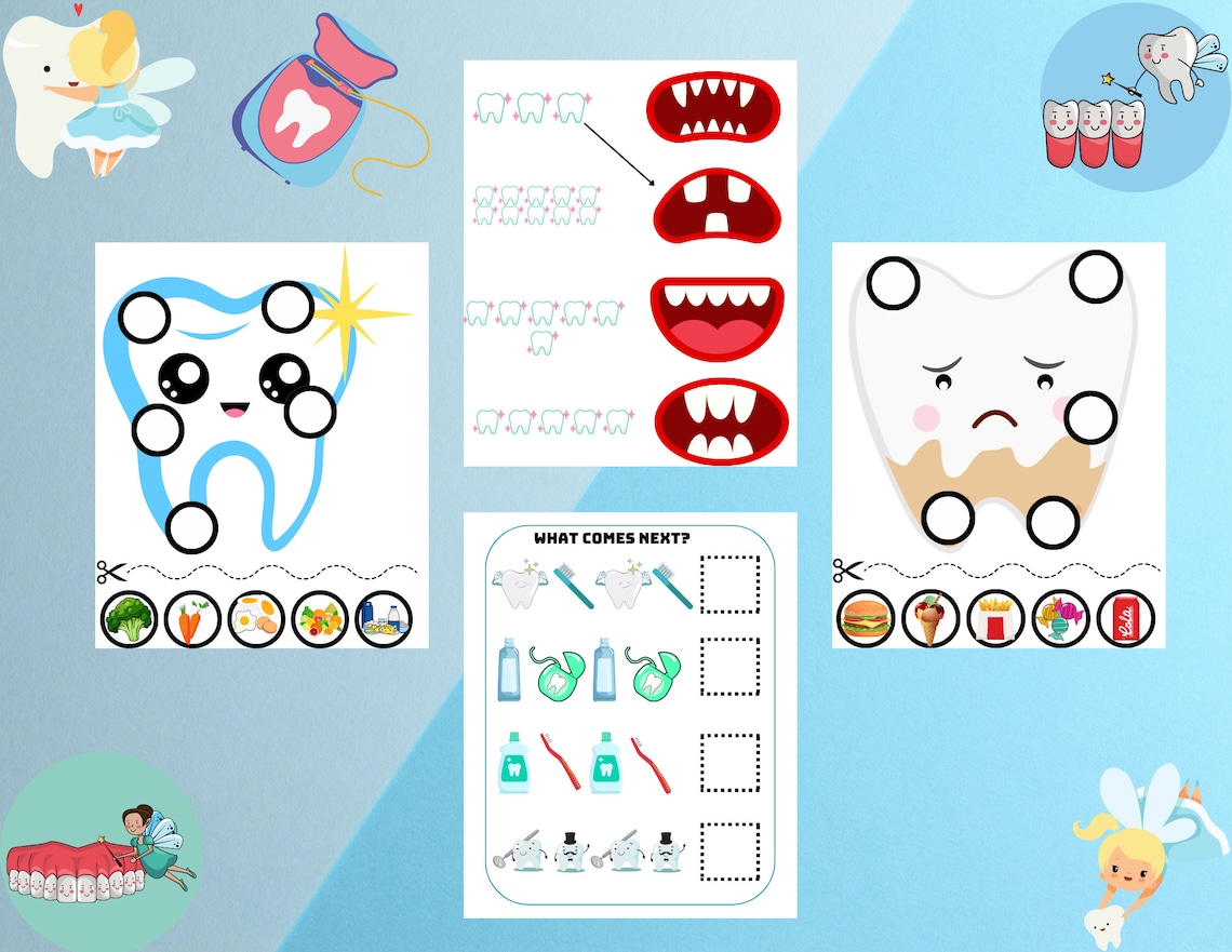 Preschool Toddler Activities Dental Health, Printable Homeschool ...