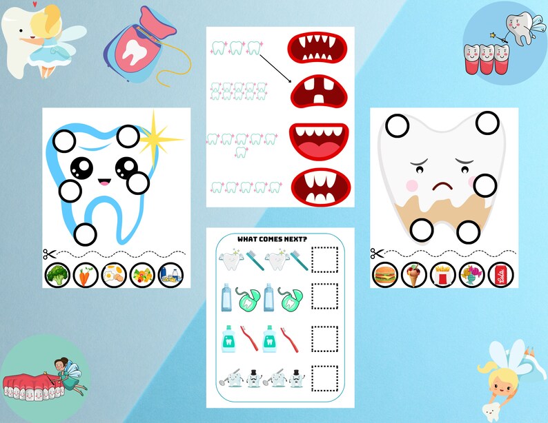 Preschool Toddler Activities Dental Health, Printable Homeschool ...