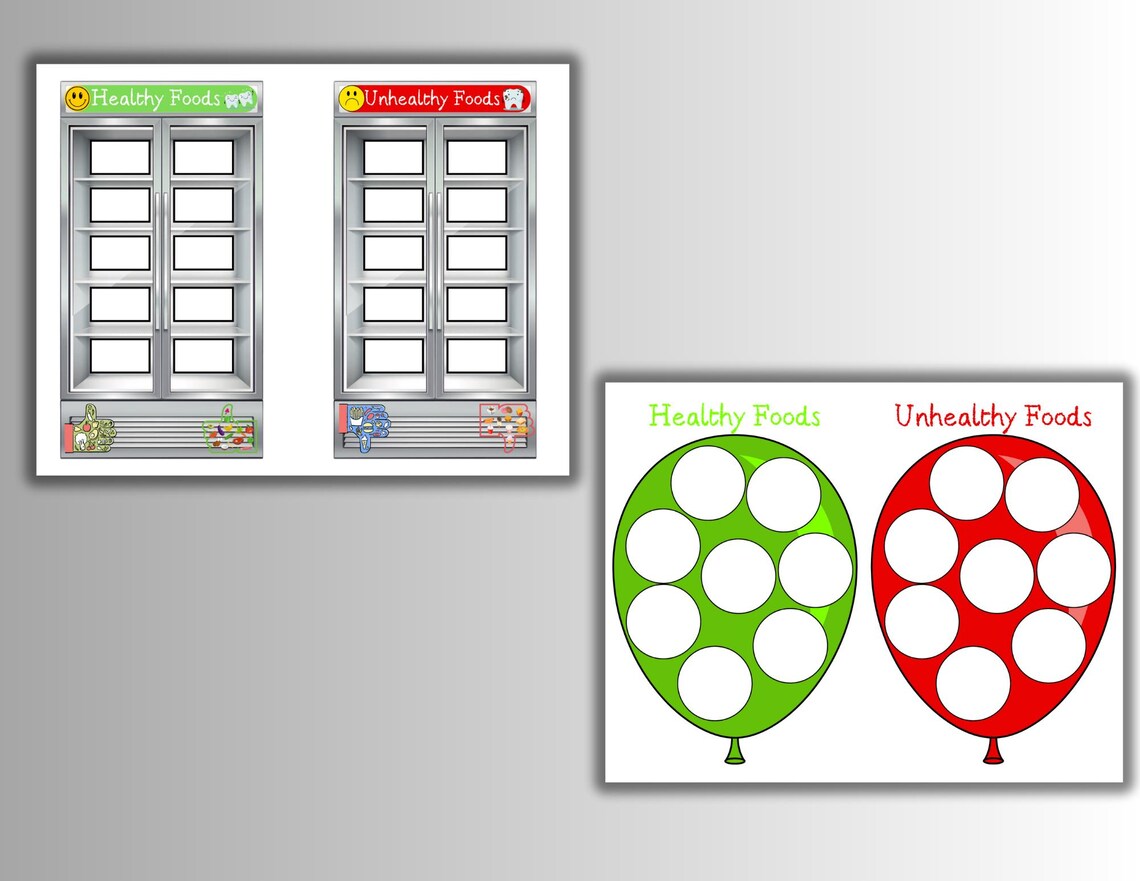 Healthy or Unhealthy Food Sorting Game,healthy Vs Unhealthy Food ...