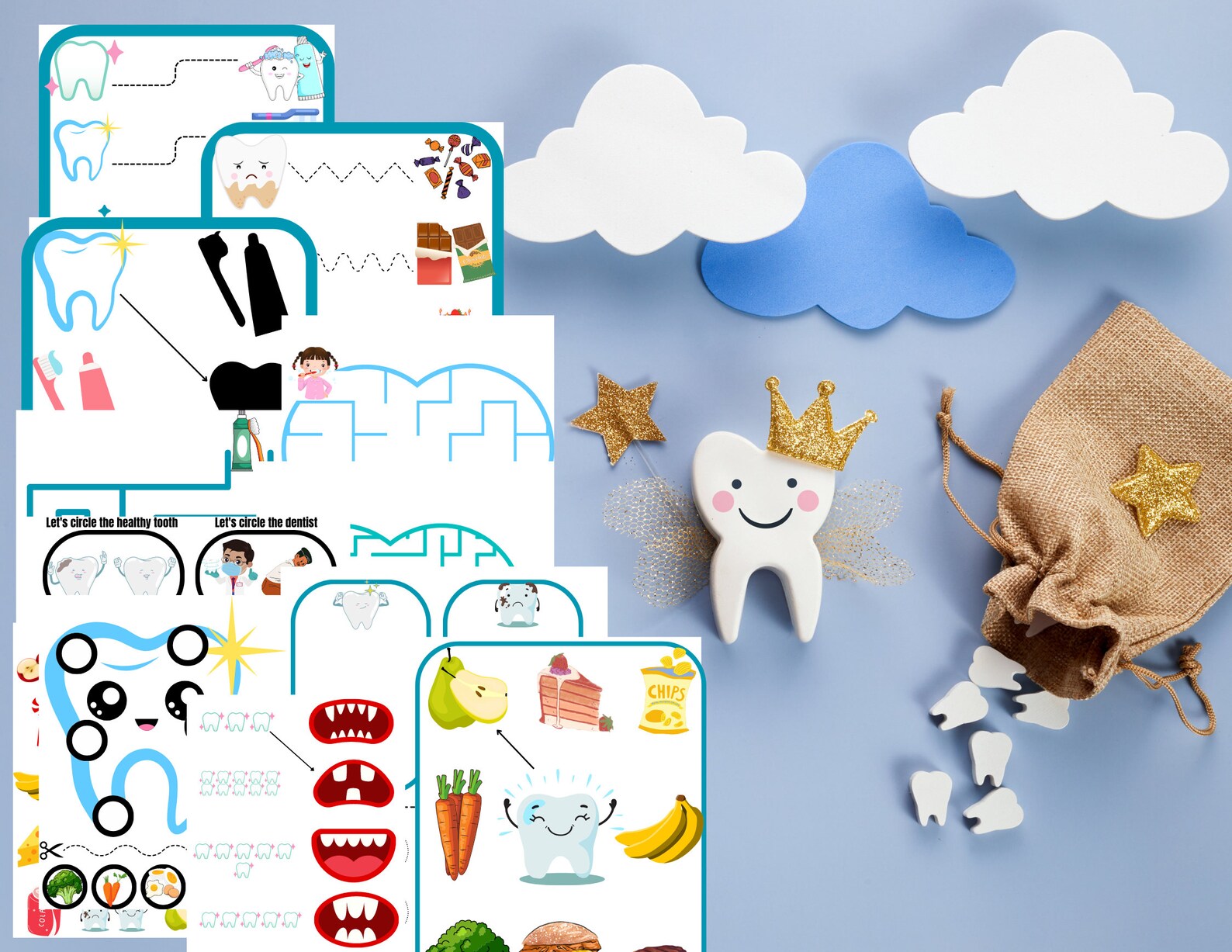 Preschool Toddler Activities Dental Health, Printable Homeschool ...