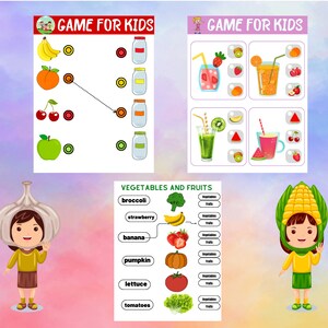 Fruits and Vegetables Sort, Fruits and Vegetables Match,homeschool ...