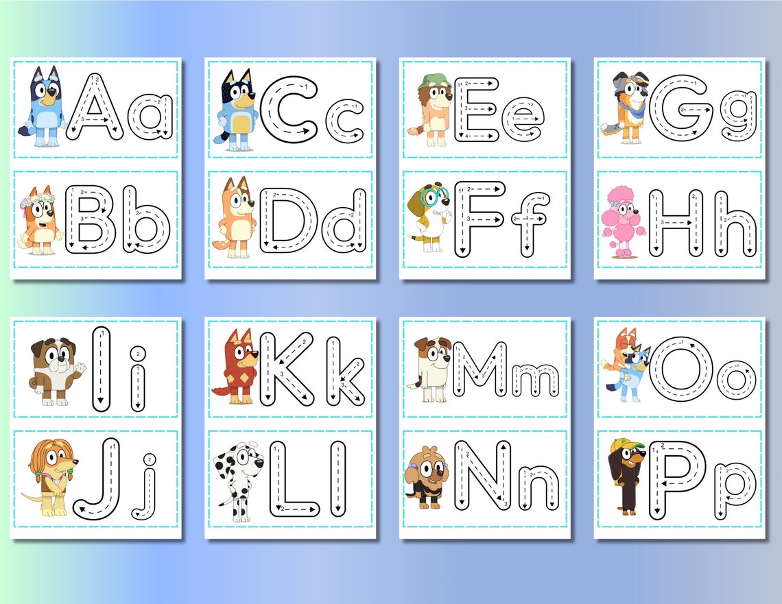 Bluey Busy Book,alphabet Busy Book,bluey Activity Book,bluey Activity ...