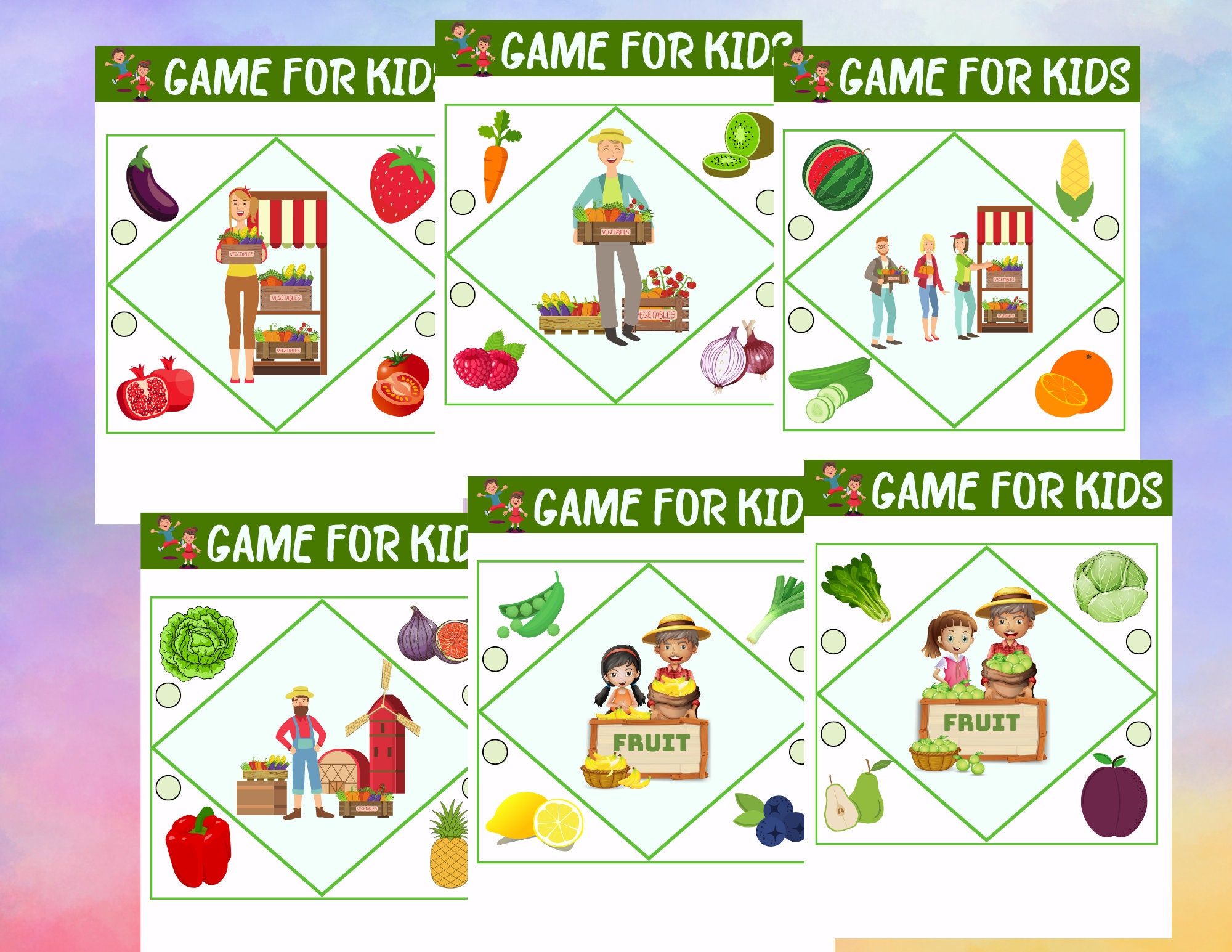 Fruits and Vegetables Sort, Fruits and Vegetables Match,homeschool ...