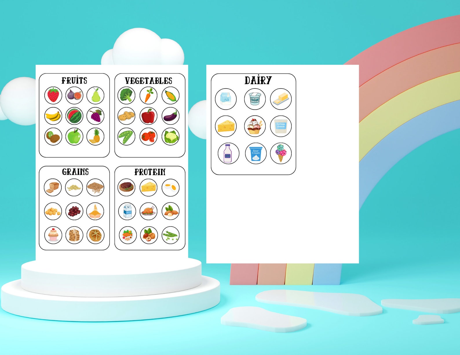 Food Group Sorting Activity Game, Food Plate Activity, Homeschool ...