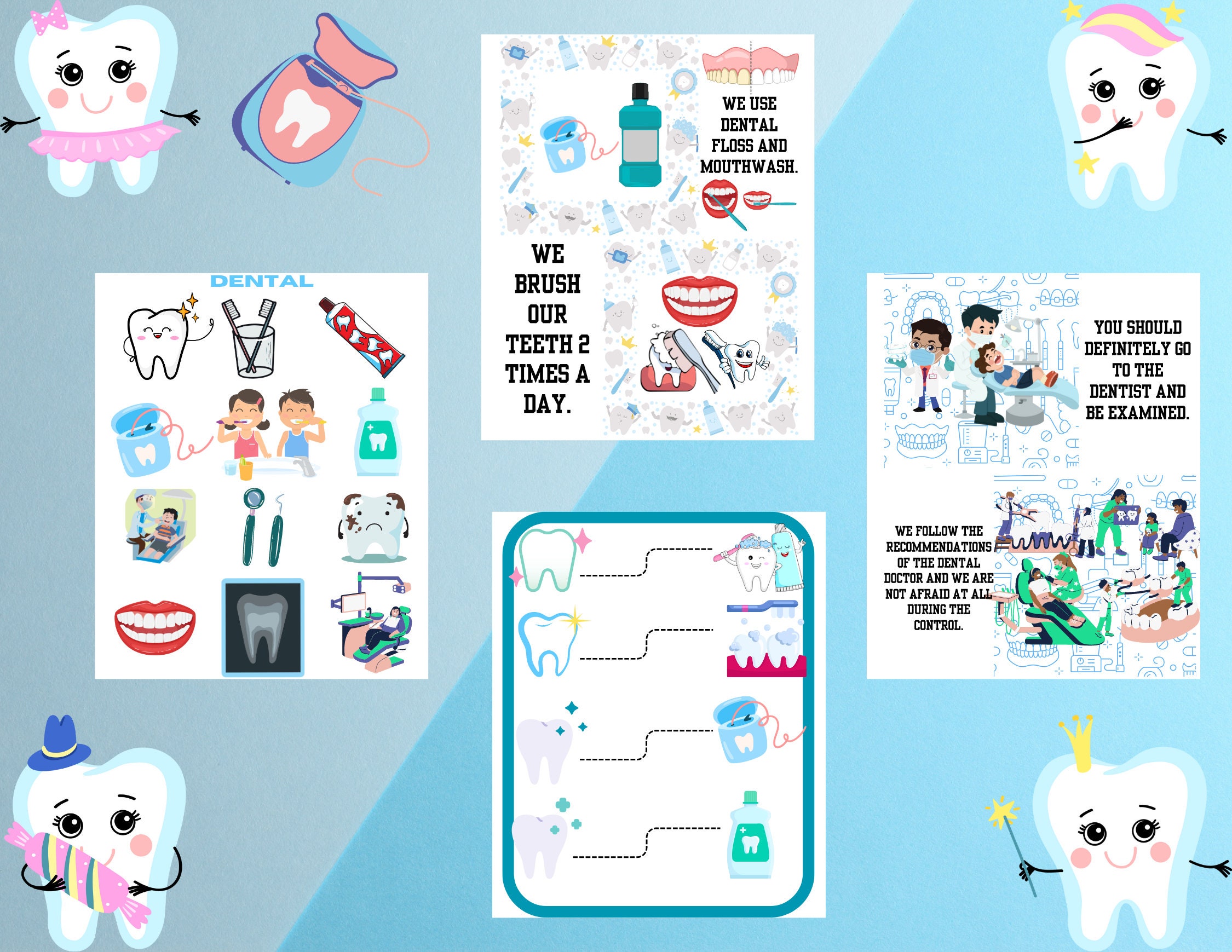 Preschool Toddler Activities Dental Health, Printable Homeschool ...