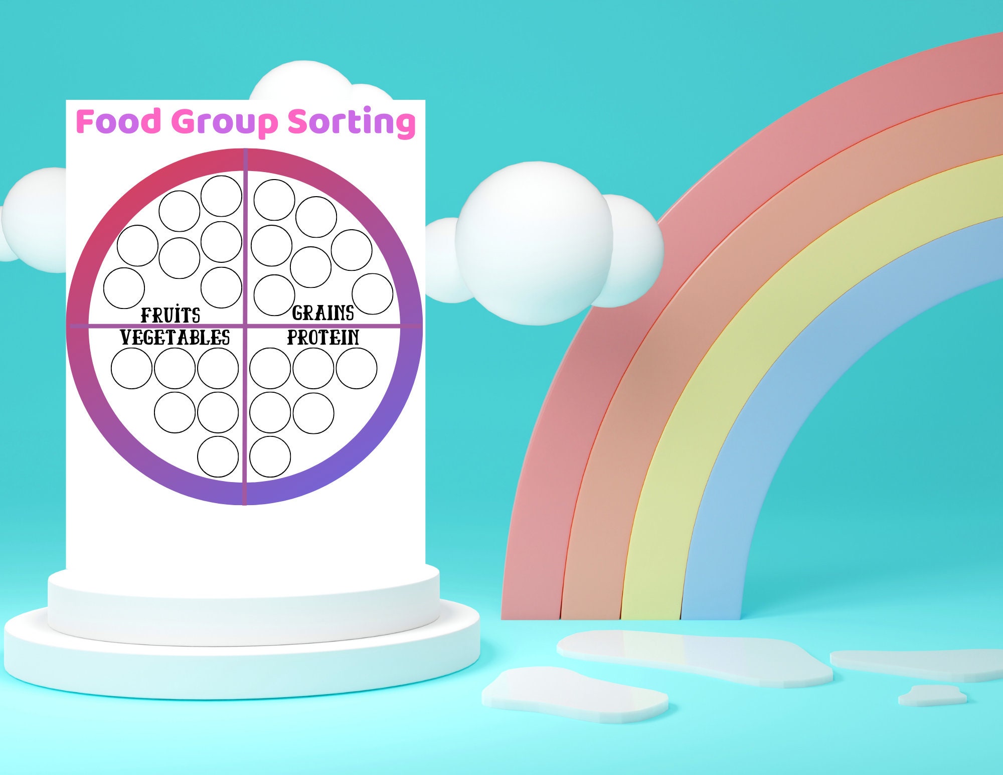 Food Group Sorting Activity Game, Food Plate Activity, Homeschool ...