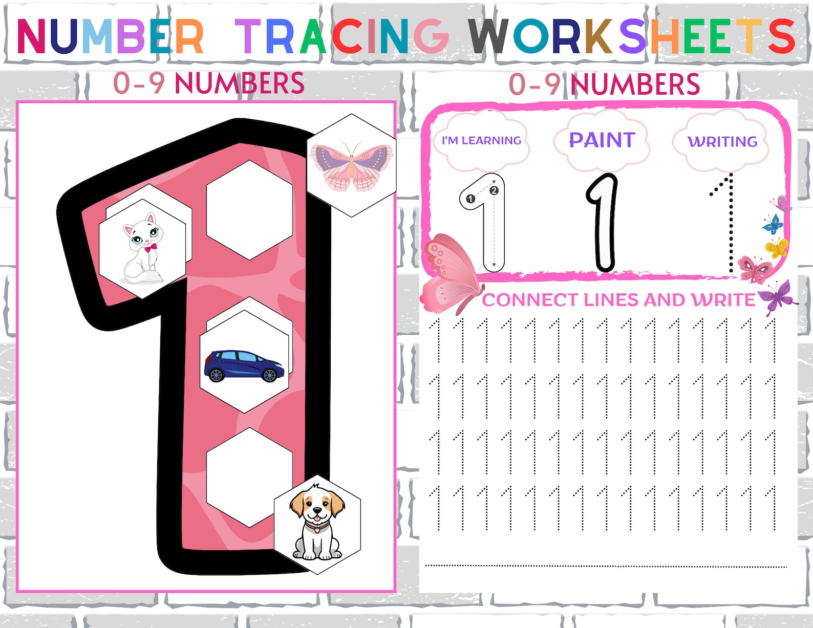 Preschool Printables Numbers 0-10,learning Numbers,preschool Learning ...