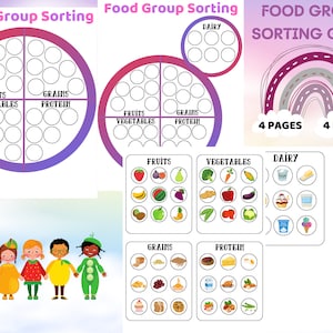Food Group Sorting Activity Game, Food Plate Activity, Homeschool ...