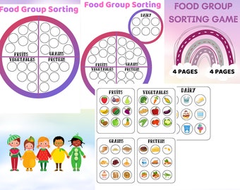 Food Group Sorting Activity Game, Food Plate Activity, Homeschool ...