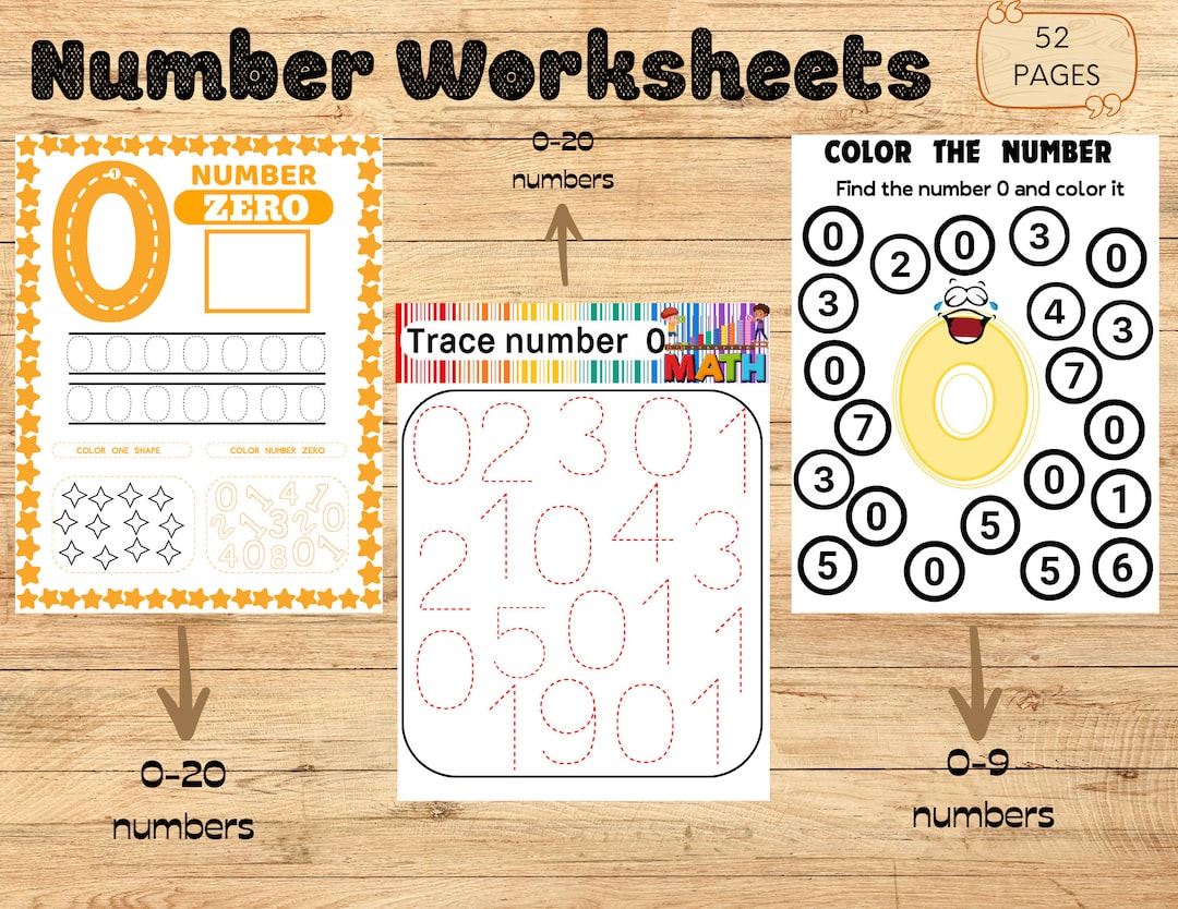 Number Worksheets - Printable - Kindergarten - Numbers to 20 - Math ...