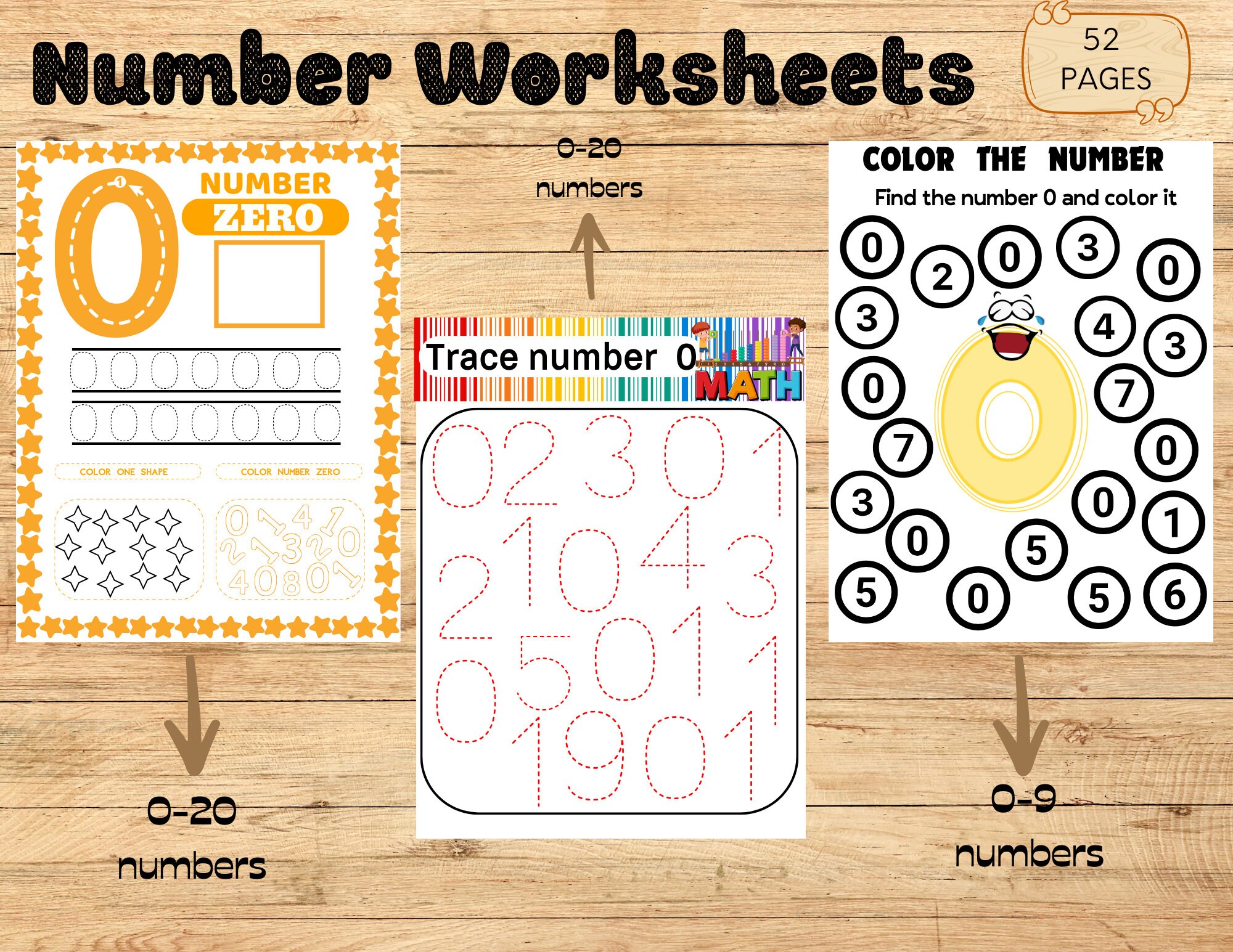Number Worksheets - Printable - Kindergarten - Numbers to 20 - Math ...