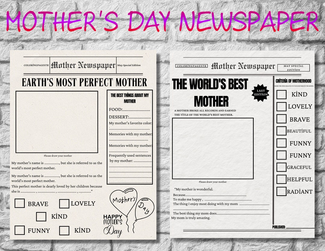 Mother's Day Printable,thank You Mom,all About My Mom,mom Gift From ...