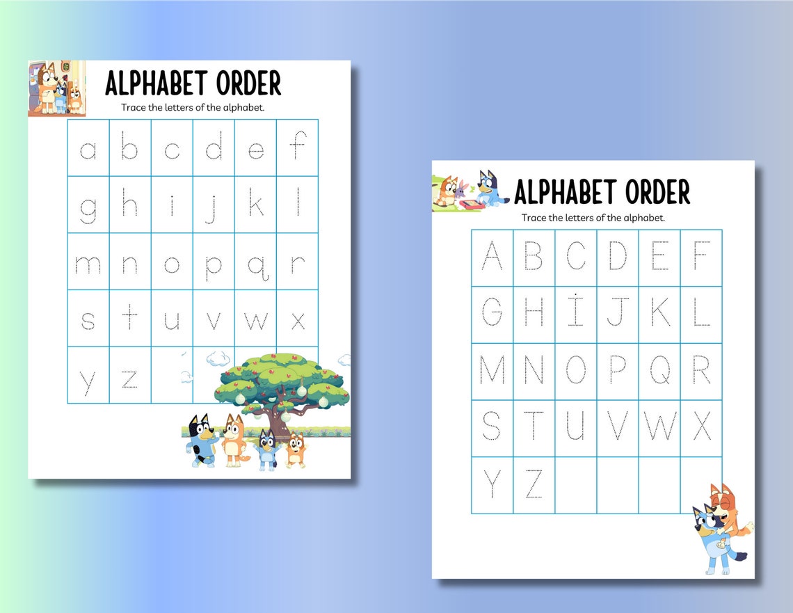 Bluey Busy Book,alphabet Busy Book,bluey Activity Book,bluey Activity ...