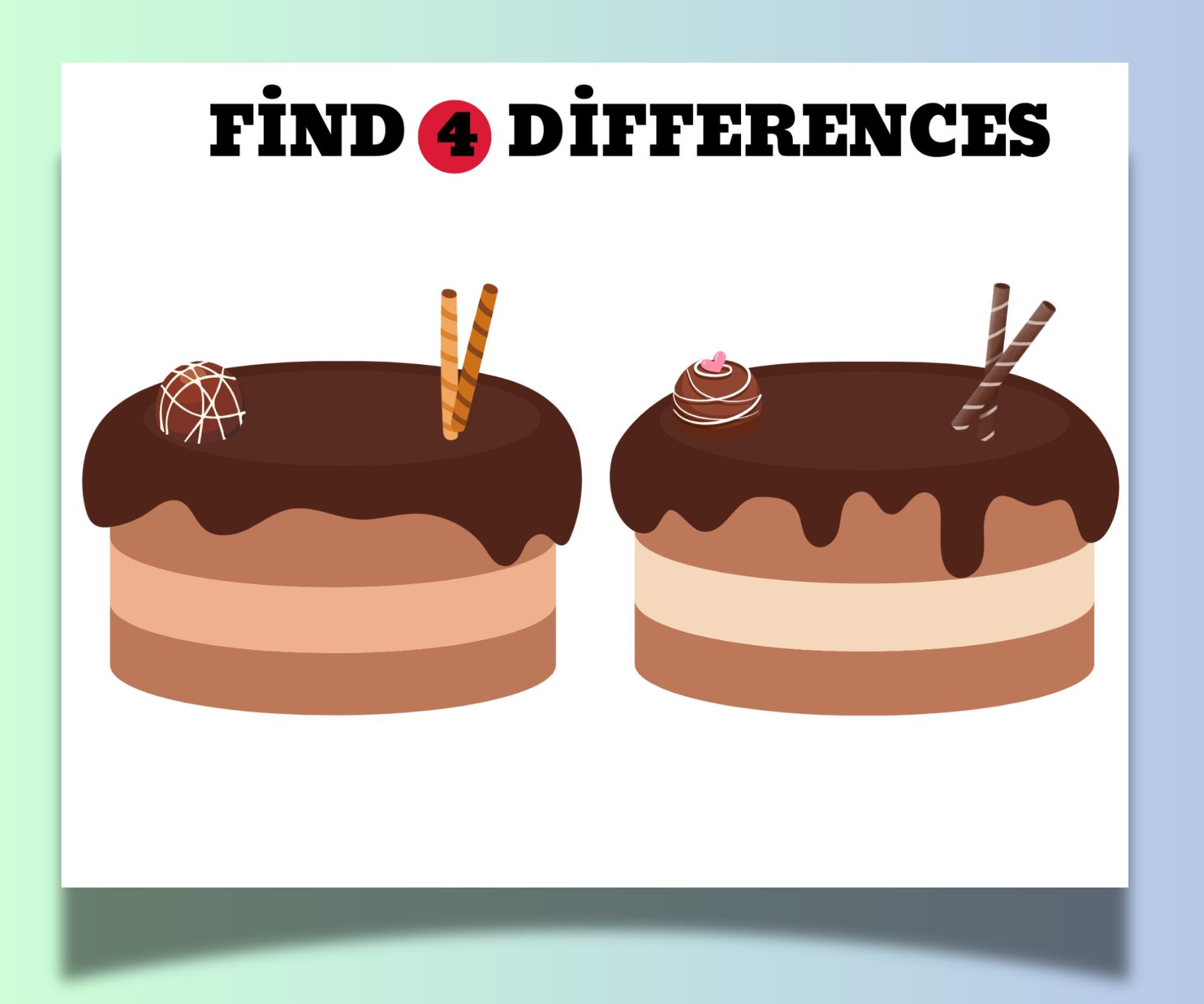 Search and Find Cake Activity Printable -5 Pages I Spy Game for Kids ...