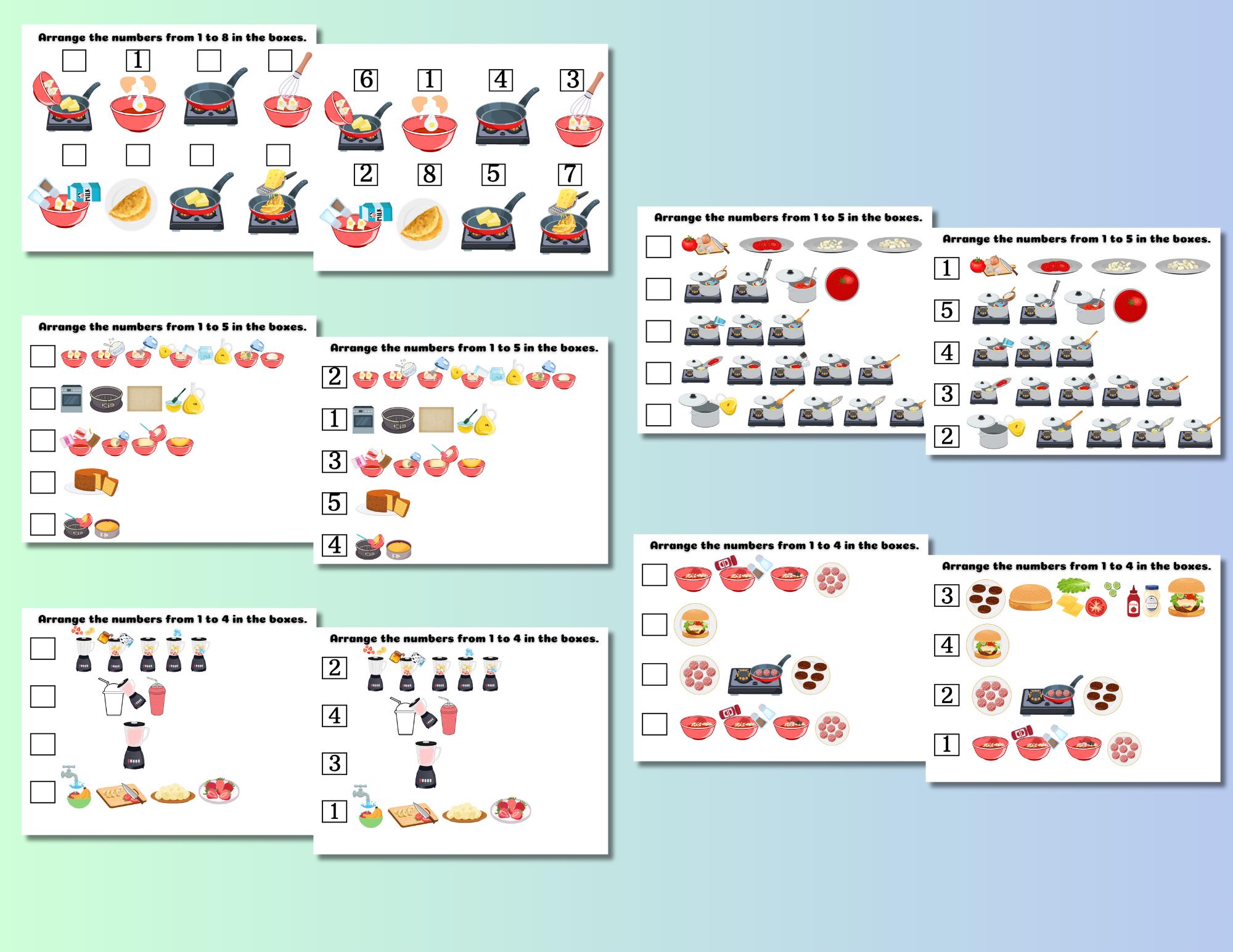 Cook / Chef Pretend Play,kids Cooking Activity Sheets,printable Cooking ...