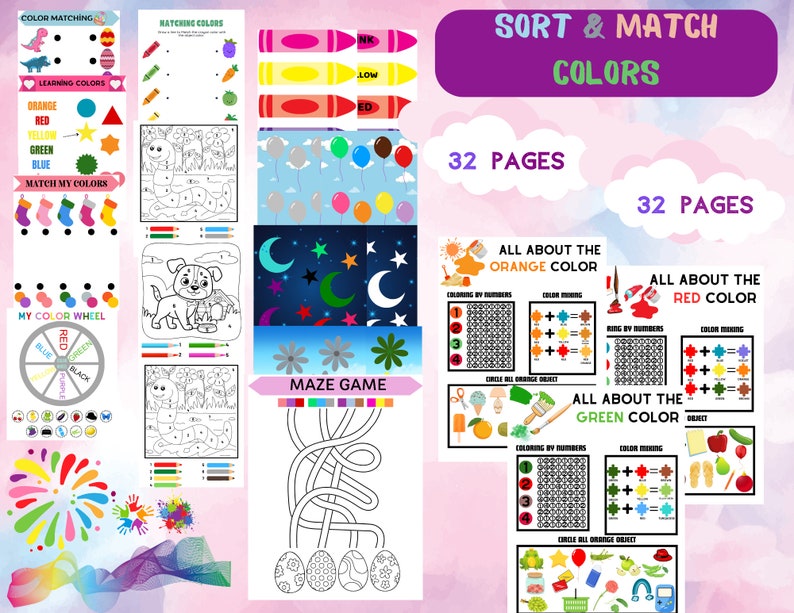 Color Matching Activities,let's Explore Colors,world of Colors,fun ...
