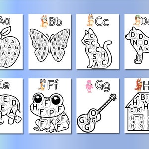 Bluey Busy Book,alphabet Busy Book,bluey Activity Book,bluey Activity ...