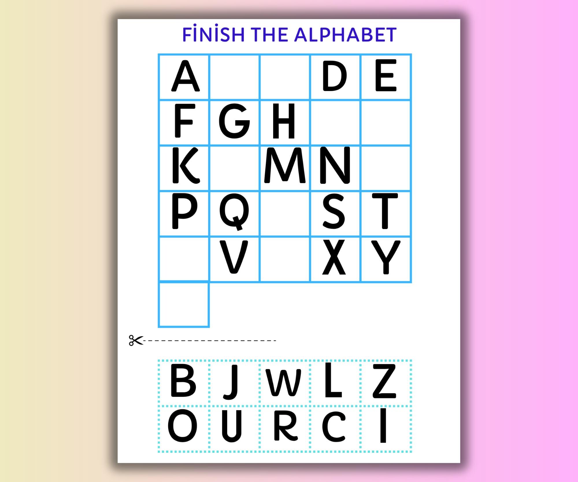 Alphabet Cut and Paste Worksheets for Kids | ABC Letter Activities ...