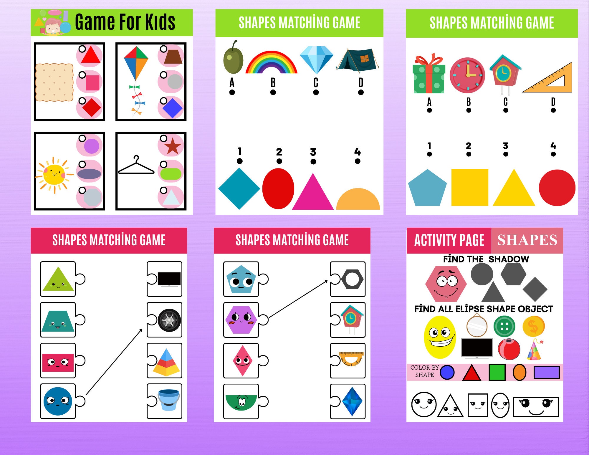 Geometric Shapes,shape Recognition,learning Geometry,shape Workbook ...