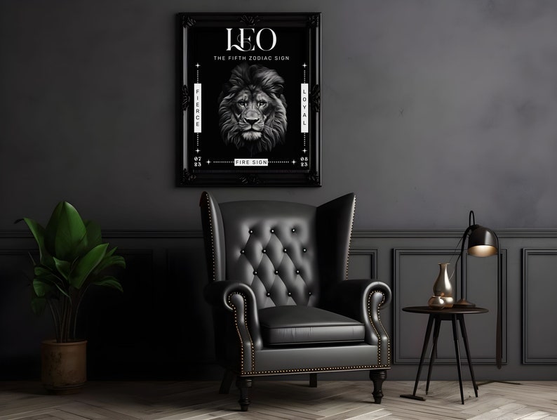 Leo Poster | Leo Astrology Gifts | Astrology Poster | Leo Wall Art ...