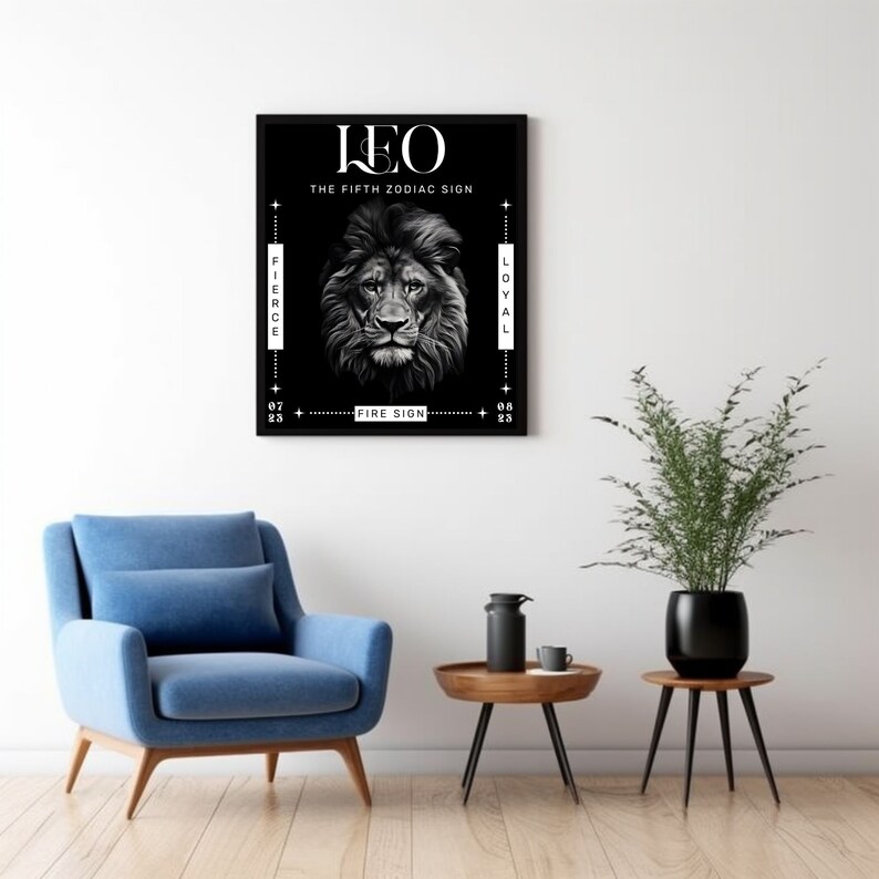 Leo Poster | Leo Astrology Gifts | Astrology Poster | Leo Wall Art ...