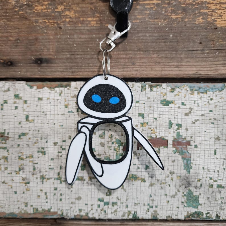 Wall-e Eve Magic Band+ Puck Mount Keychain Lanyard - Etsy