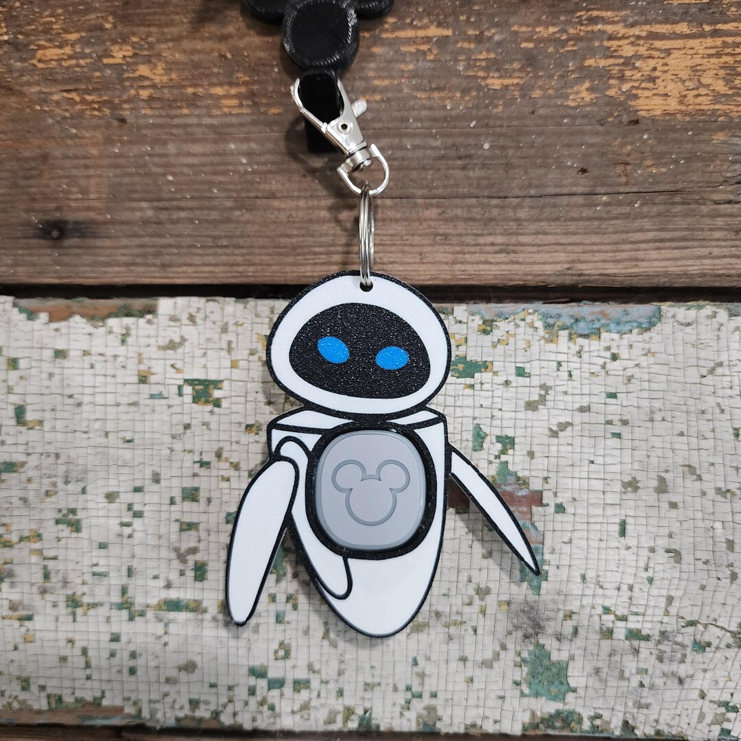 Wall-e Eve Magic Band+ Puck Mount Keychain Lanyard - Etsy