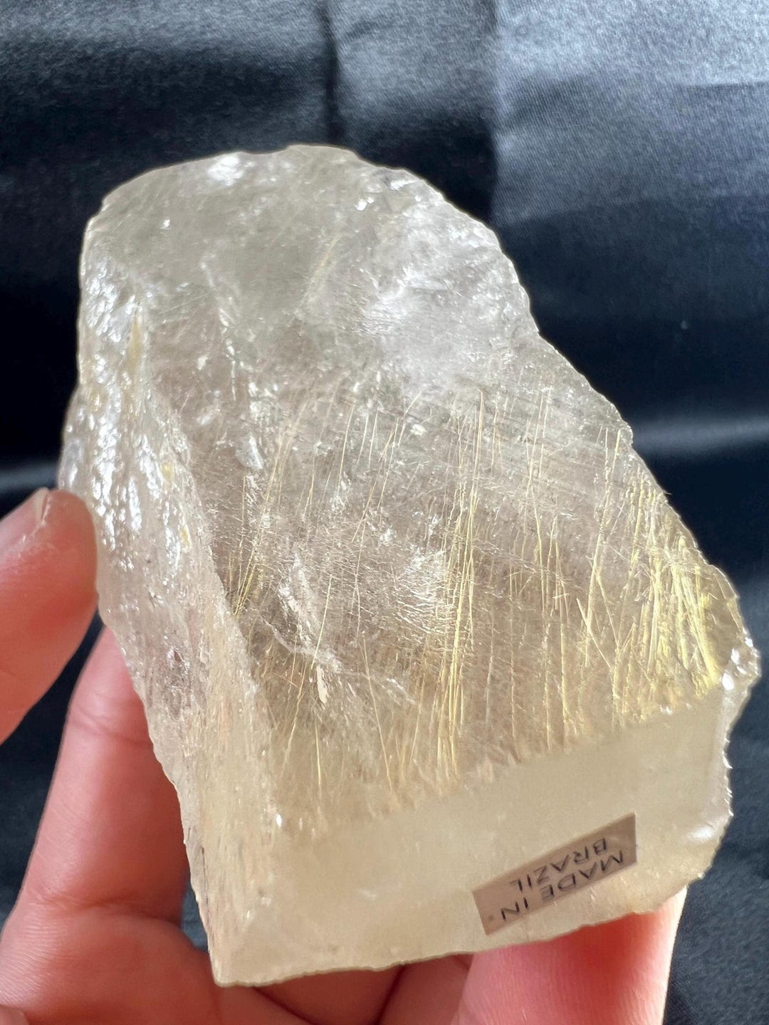 Stunning Large Clear Quartz TERMINATED Crystal With Golden Rutile ...