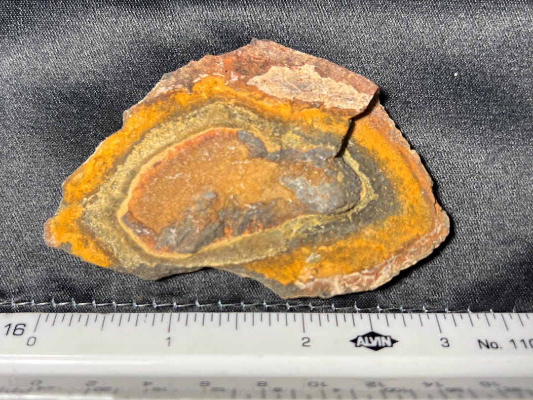 Vibrant Yellow Copper and Brown Banded Ironstone Concretion Specimen - Etsy