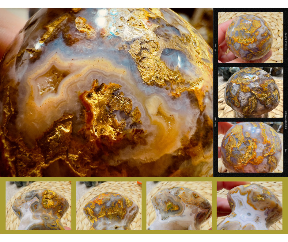 8th Vein Druzy Moss Agatized Ocean Jasper Mushroom With Fortification ...