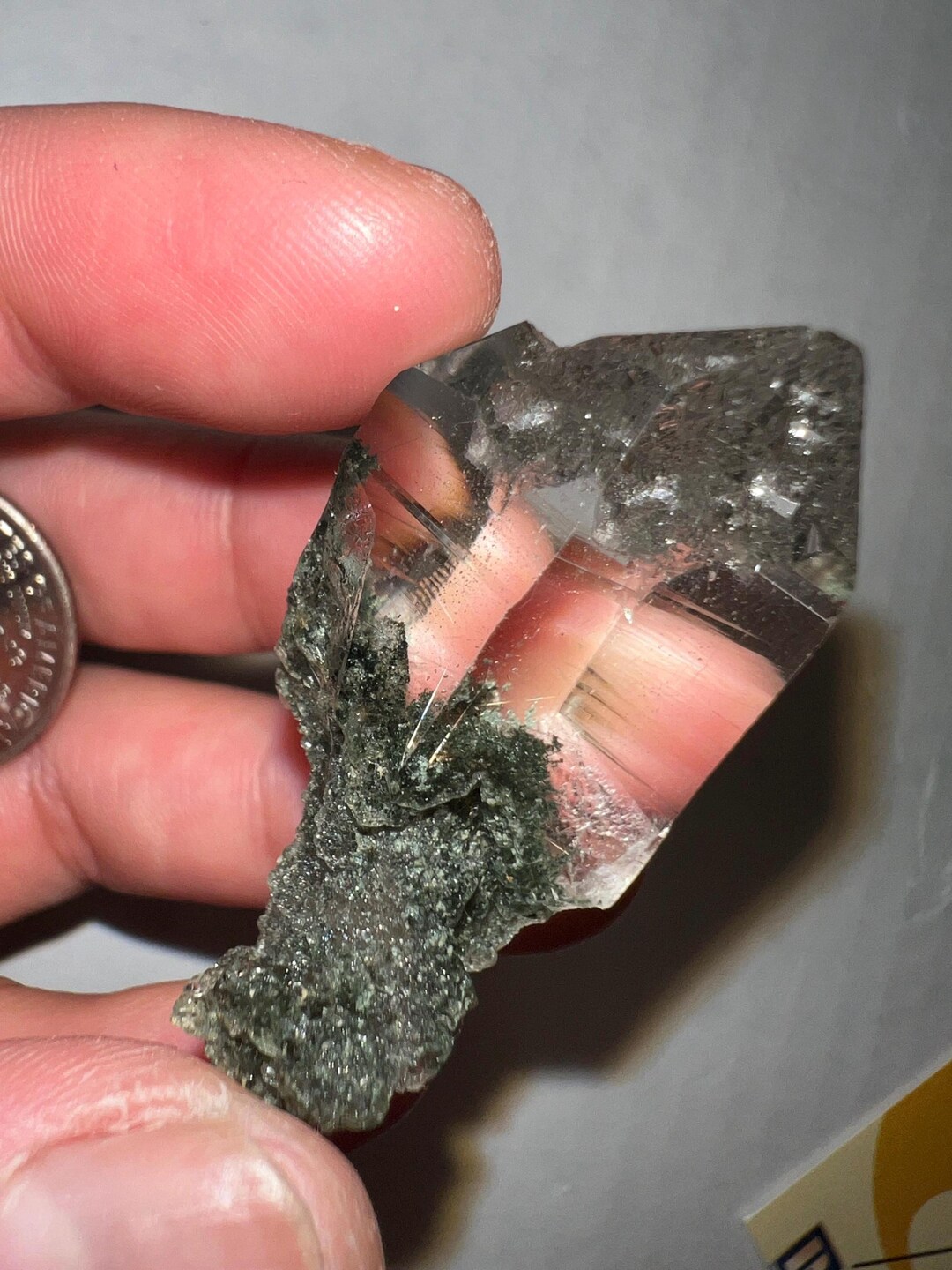 Rare NATURAL Optical Ice-clear Himalayan Chlorite Quartz Cluster High ...