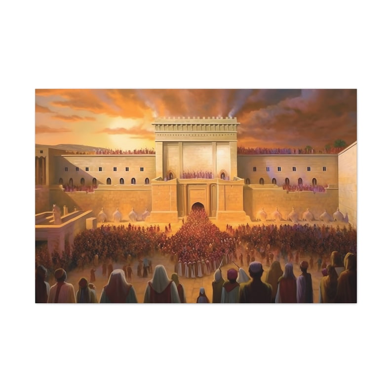 Beit Hamikdash: Wall Art, Vibrant Home Decor of the Holy City Jerusalem ...