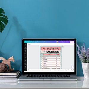 Kitesurfing Progress Tracker Poster, Personalized Kiteboarding Trick ...