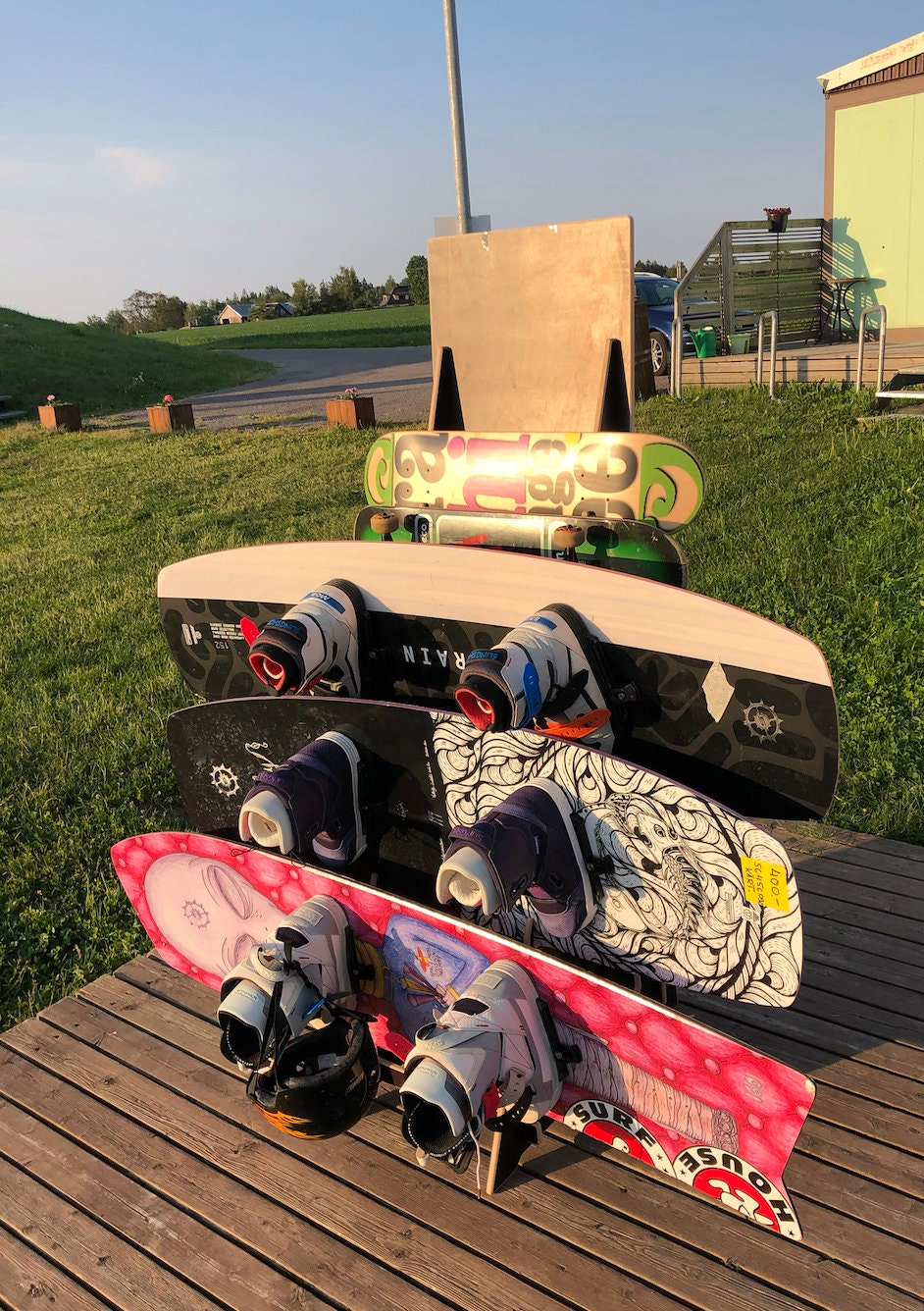 Portable Skateboard Display Rack, Longboard/snowboard/kiteboard Floor ...