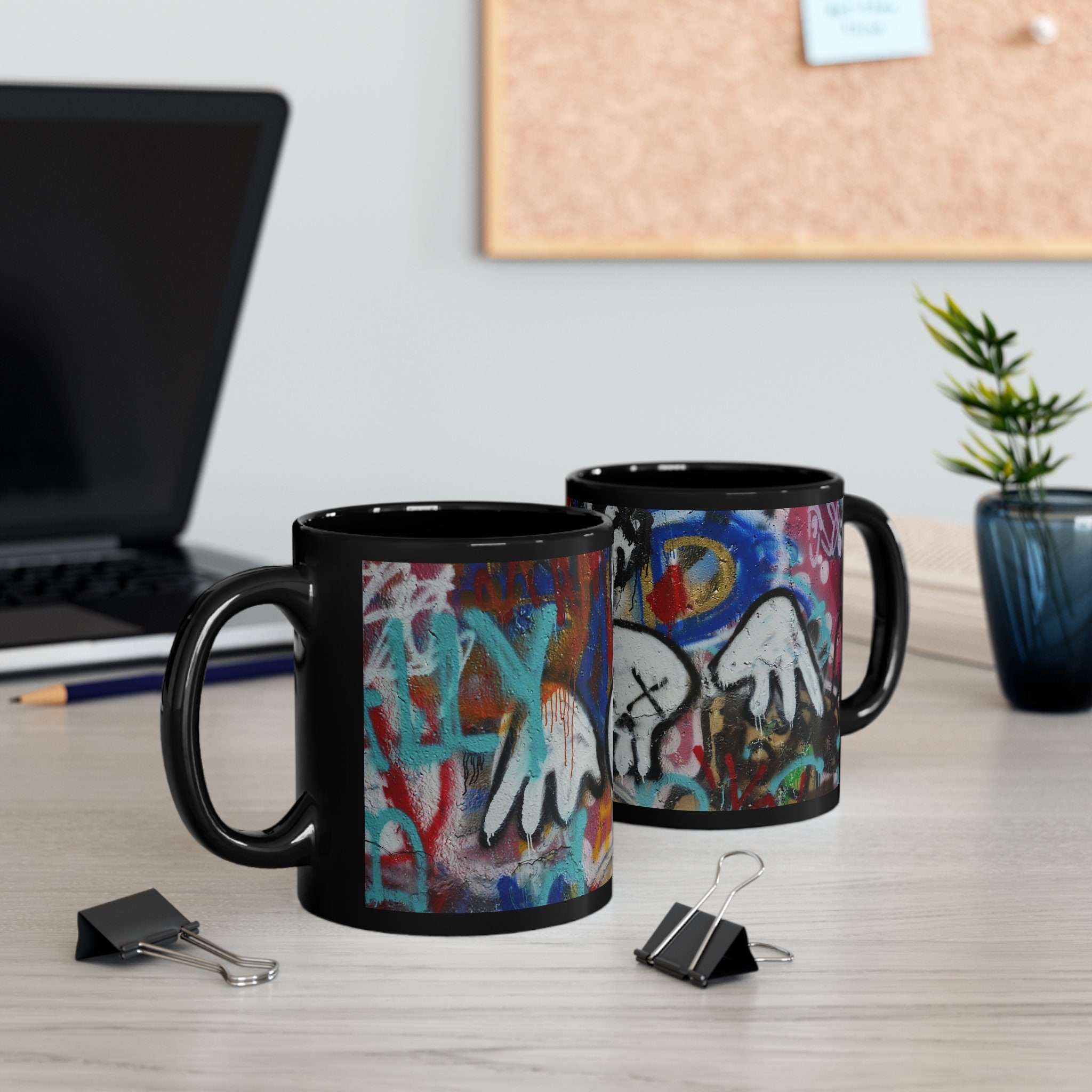Skull & Hands Urban Graffiti 11oz Black Mug is the Perfect Back to ...