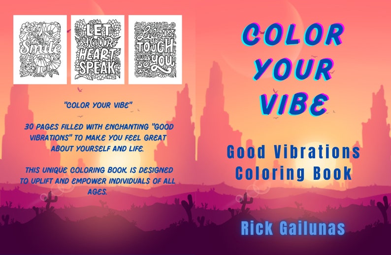 Color Your Vibe Good Vibrations Coloring Book - Etsy