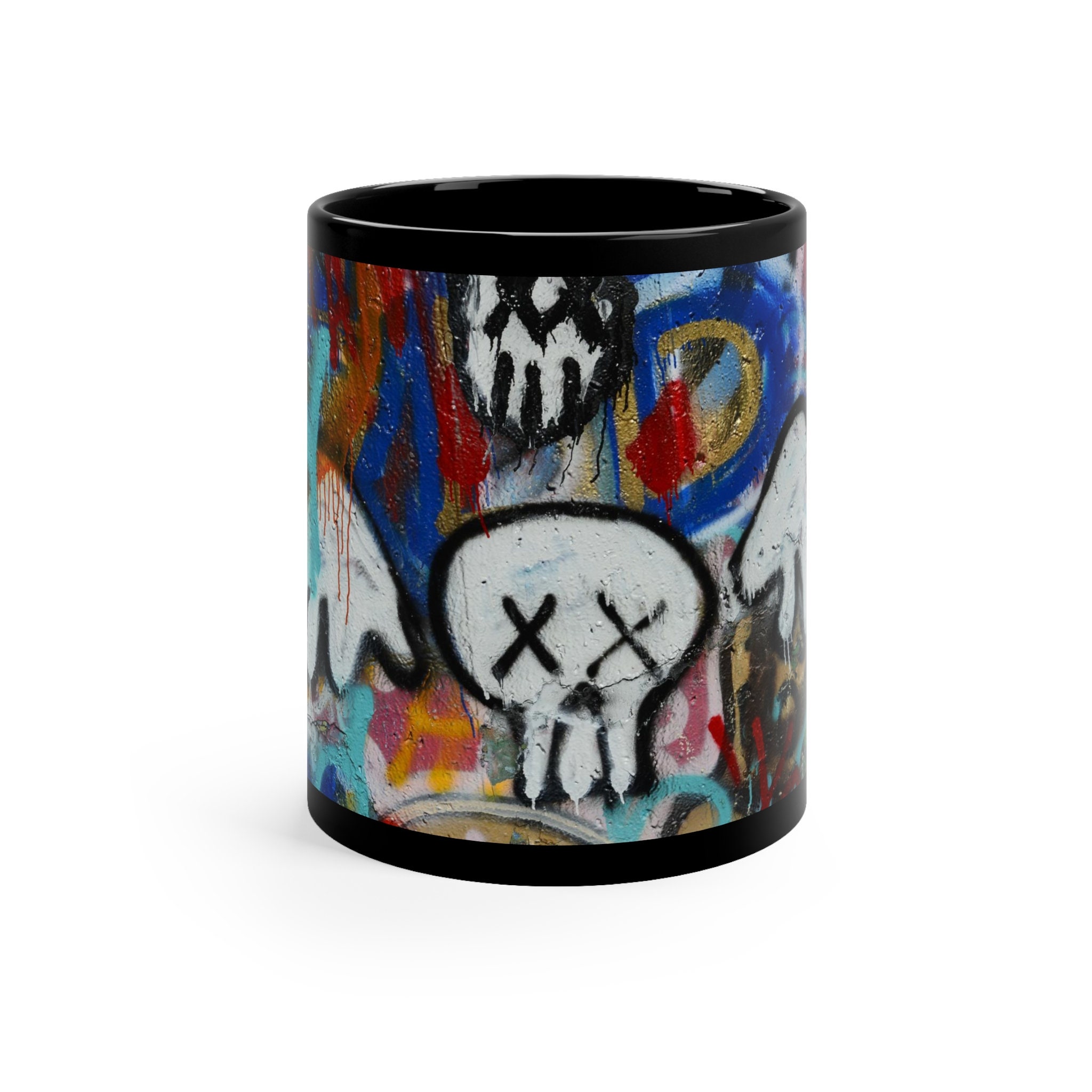 Skull & Hands Urban Graffiti 11oz Black Mug is the Perfect Back to ...