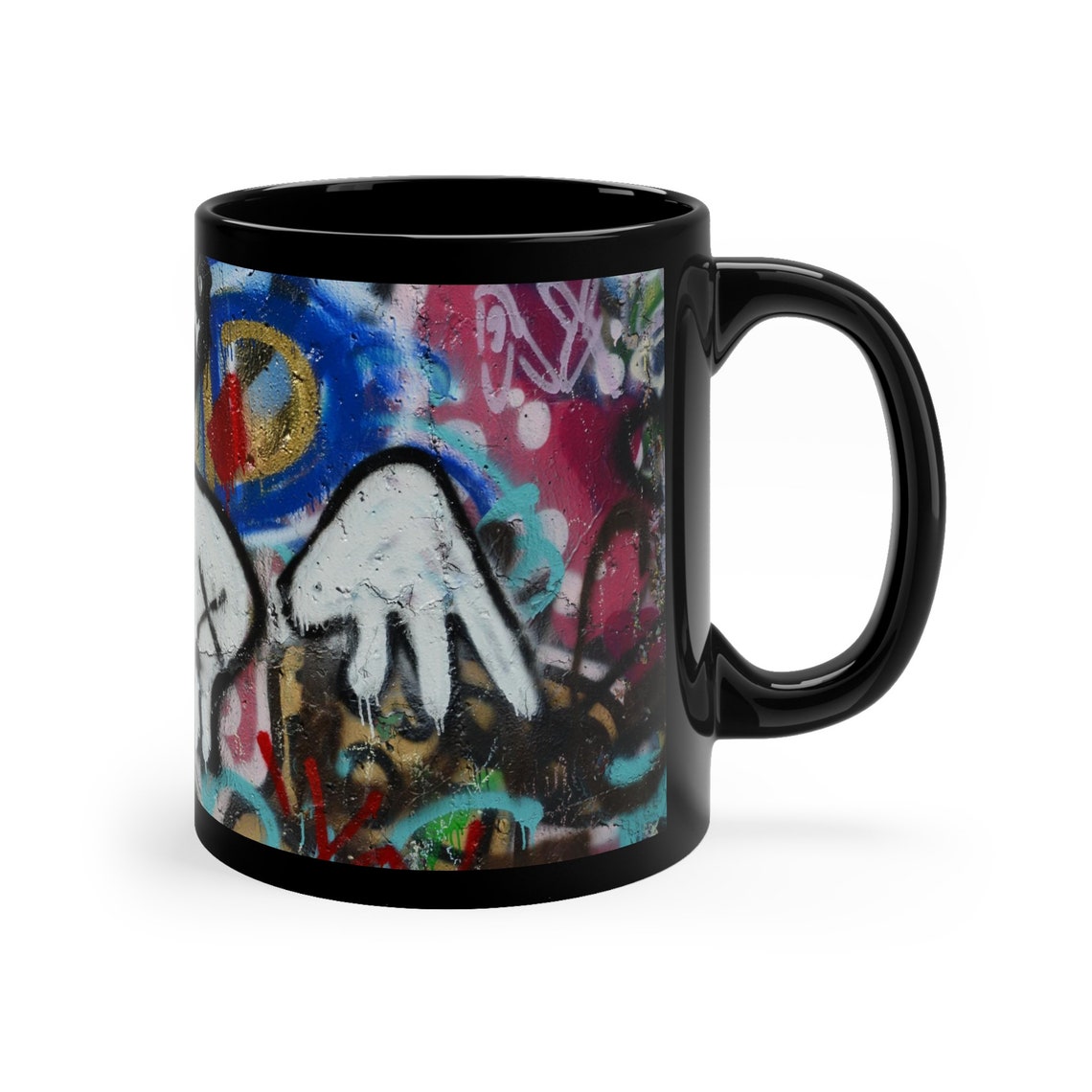 Skull & Hands Urban Graffiti 11oz Black Mug is the Perfect Back to ...