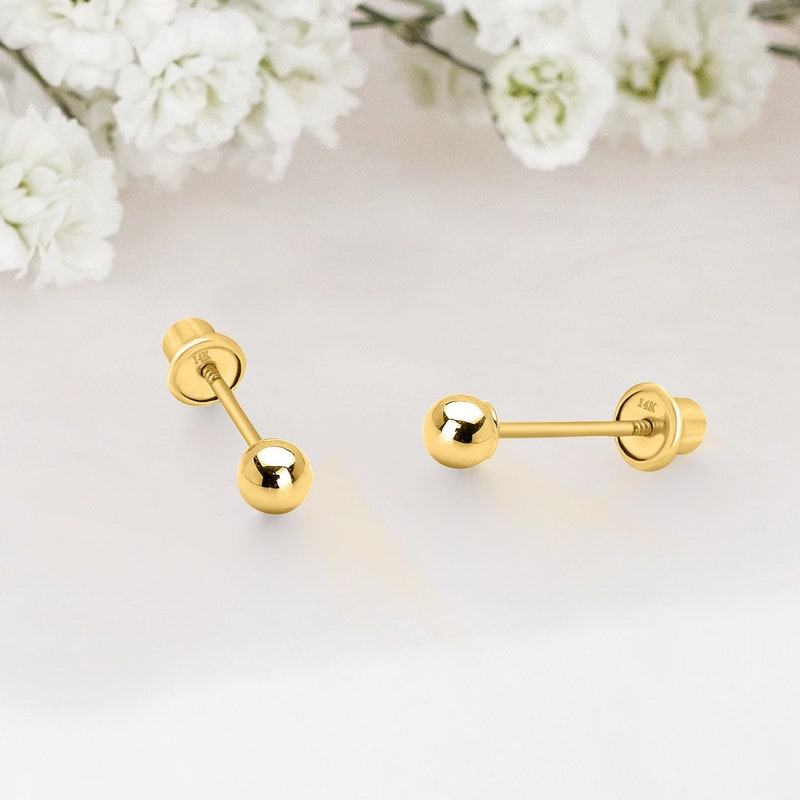 Baby Earring 10k Gold - Etsy