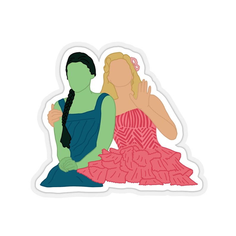 Wicked Elphaba and Glinda Broadway Sticker- Playbill Musical Theatre ...