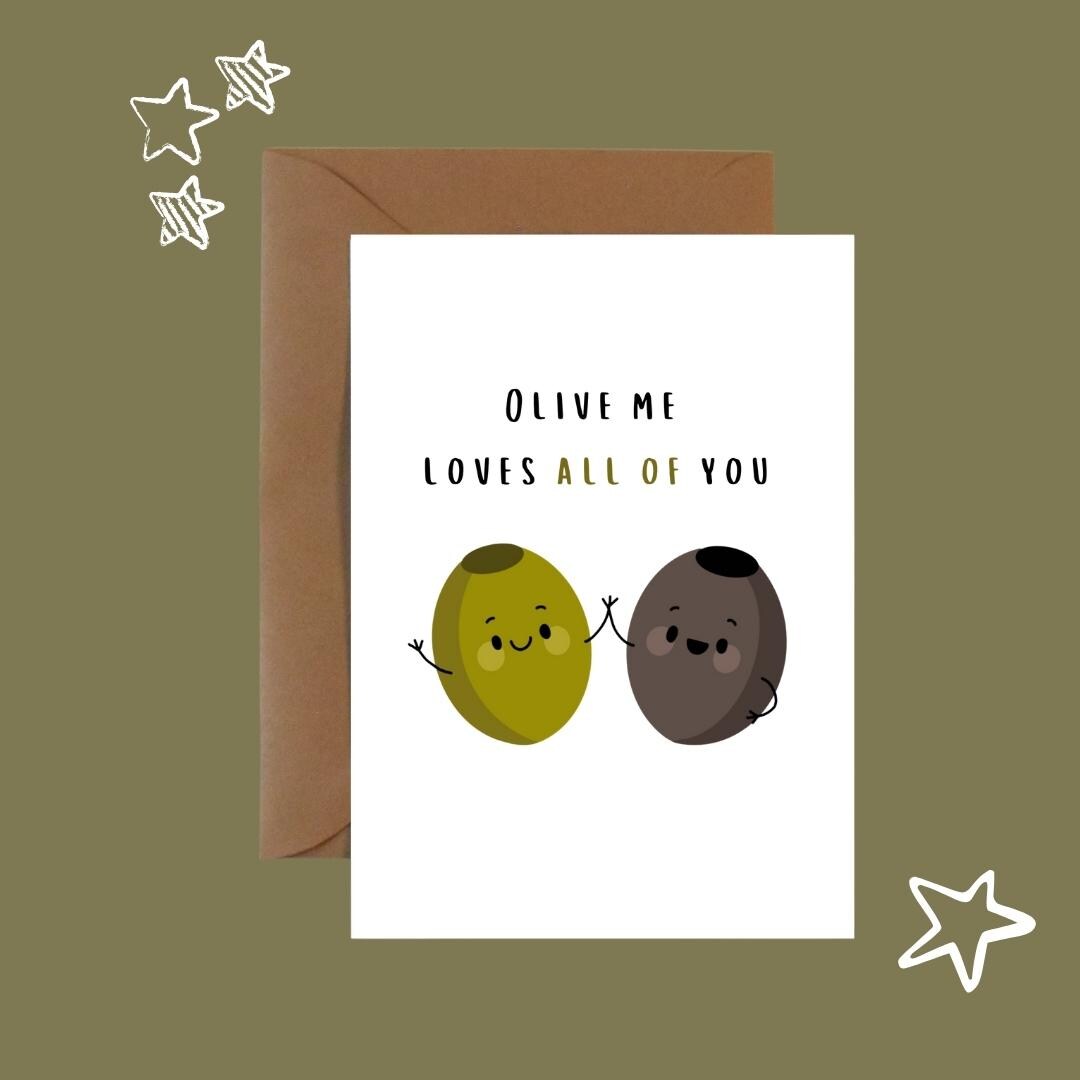 Cute Olive Greeting Card - Printable Card (instant Download) - Etsy