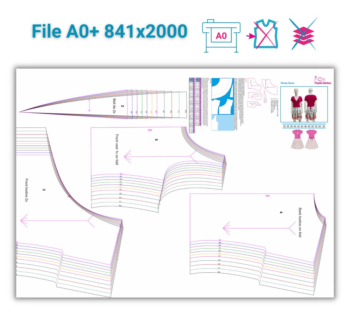 Dress Sona | PDF Sewing Pattern + Step by Step Tutorial - Etsy