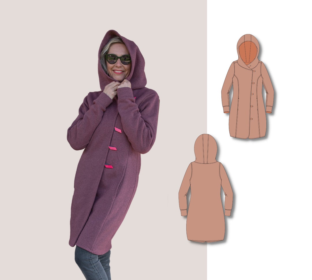 Coatigan Darina | PDF Sewing Pattern + Step by Step Tutorial - Etsy