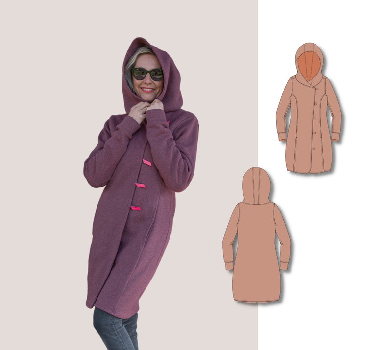 Coatigan Darina | PDF Sewing Pattern + Step by Step Tutorial - Etsy