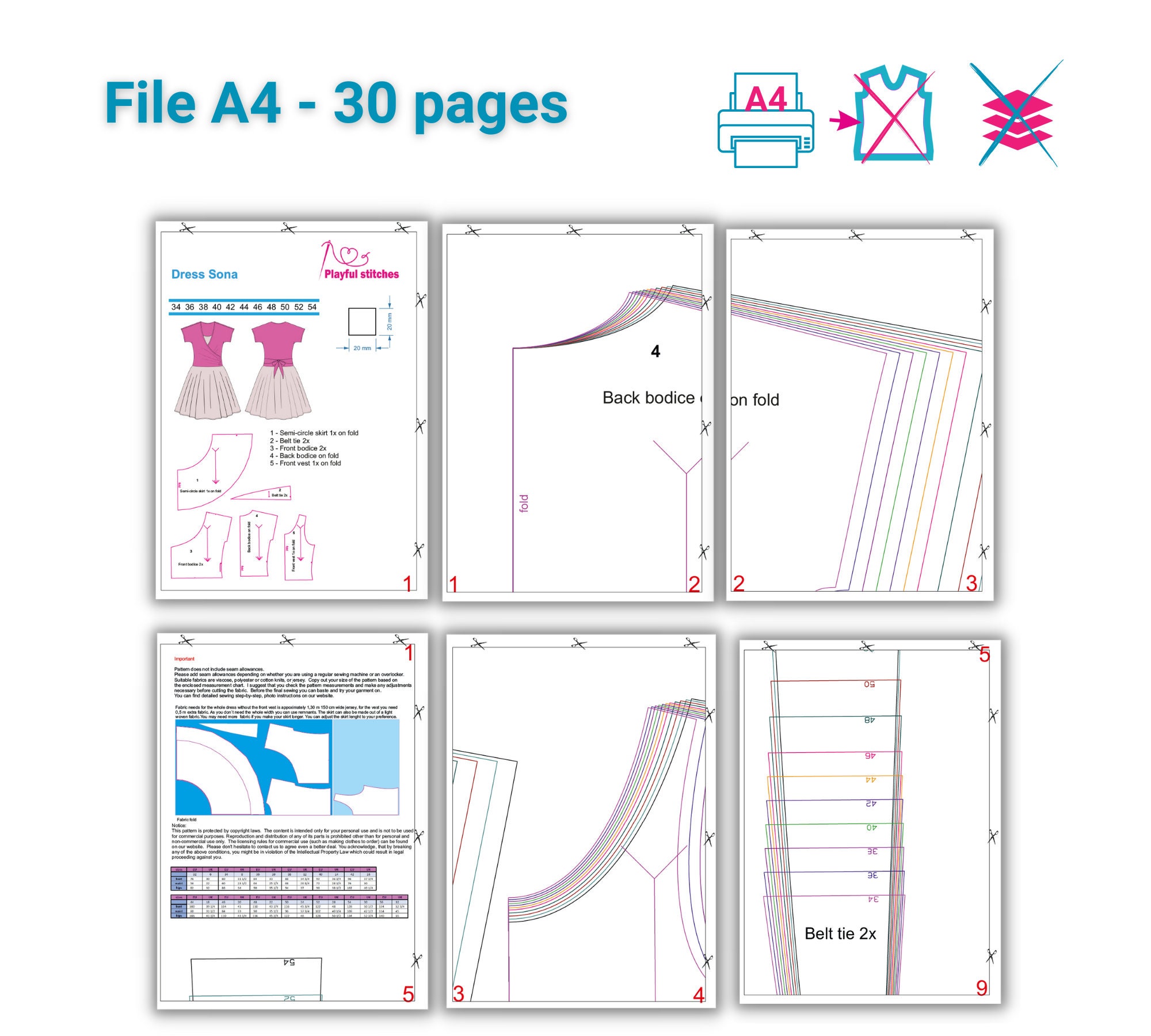 Dress Sona | PDF Sewing Pattern + Step by Step Tutorial - Etsy