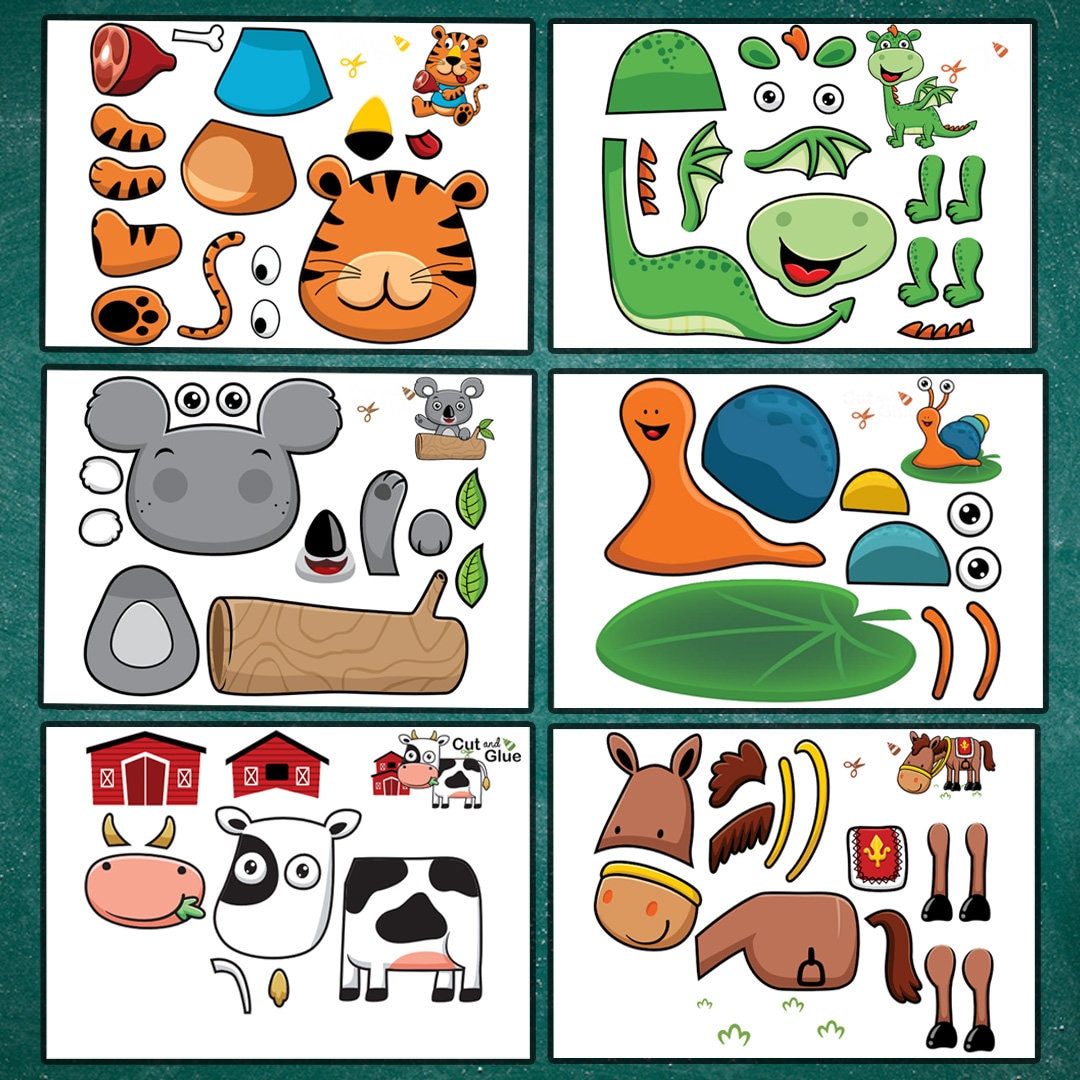 1000+ Animal Cut and Glue Craft, Printables for Kids|diy Crafts and ...