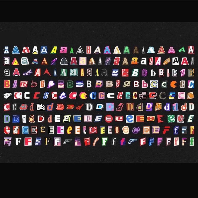 Printable Ransom Note Letters, Random Letters, Alphabet Letters ...